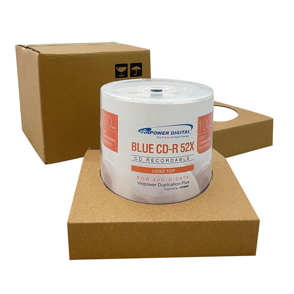 Vinpower Digital Logo Top Blue AZO CD-R 700MB 52X Recordable Media Disc ...