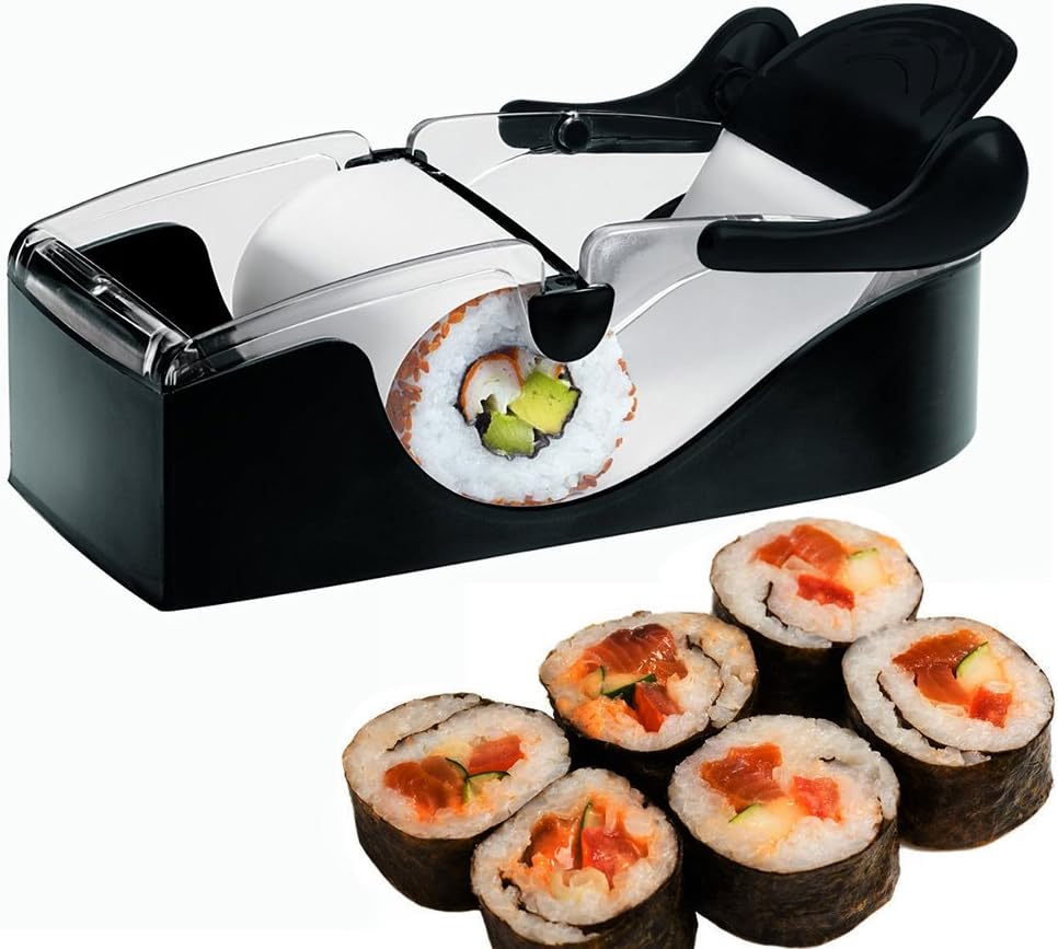 Amazon.com: Perfect DIY Roll Sushi Maker Mould Roller Machine Easy ...