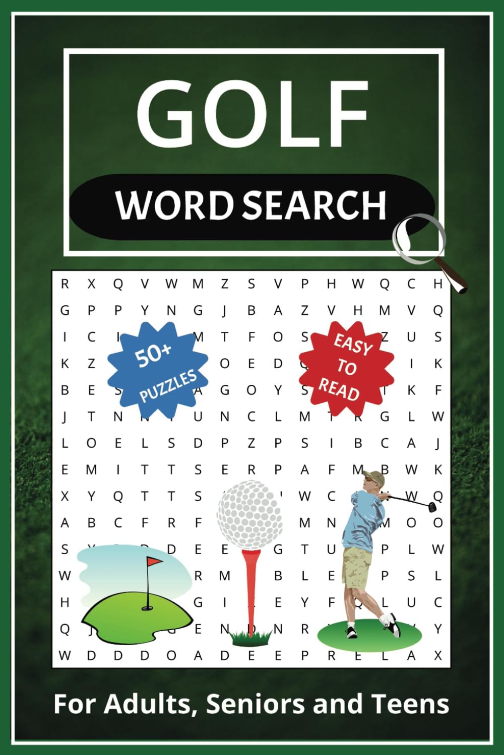 Golf Word Search Puzzle Book: Word searches with Easy-to-Read Print ...