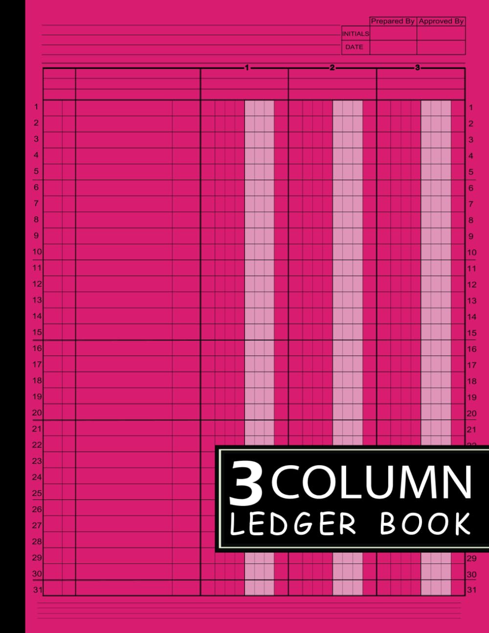 Amazon.com: 3 Column Ledger Book: Large Simple Three Column for ...