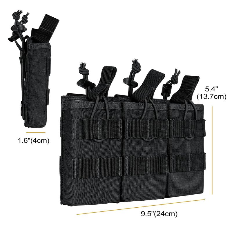 Snapklik.com : Tactical Magazine Pouch Piece Of 2 Molle Triple Mag ...