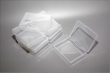 8 PCS Small Plastic Containers with Lids, Mini Rectangular Empty Small ...