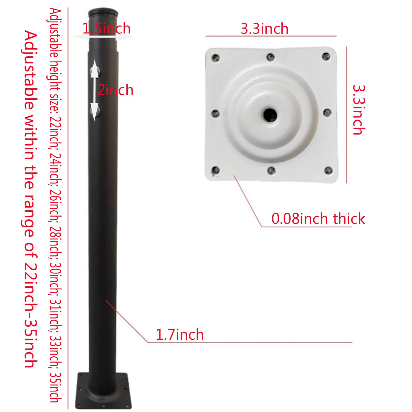 Adjustable Table Legs,Iron DIY Furniture Legs,Telescopic Bar Desk Legs ...