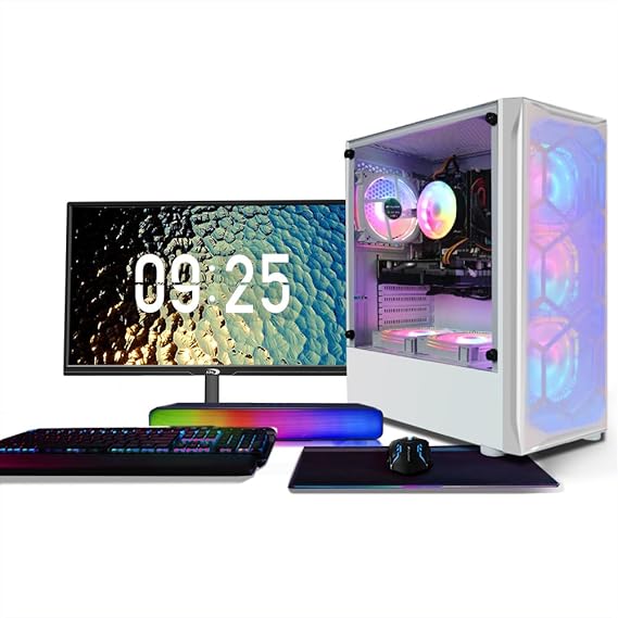 Amazon.com: STGAubron Gaming PC Bundle with 24Inch FHD LED Monitor ...