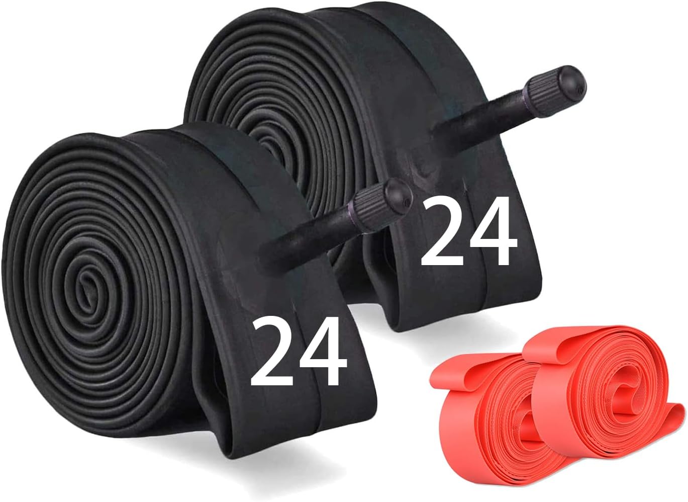 Amazon.com : 2 Pack Bike Inner Tire Tube 24x1.9/2.125 with Tire Levers ...