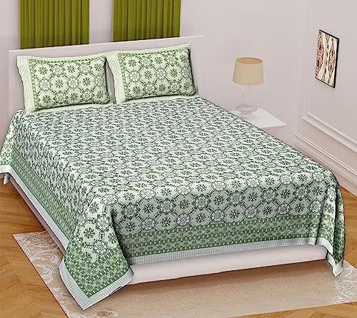 Amazon.com: Marusthali Cotton New Bed Sheets Full Size Block Floral ...