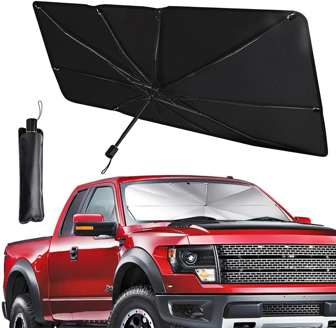 Car Windshield Sunshade Umbrella- MUVKQC Foldable Car Windshield Sun ...
