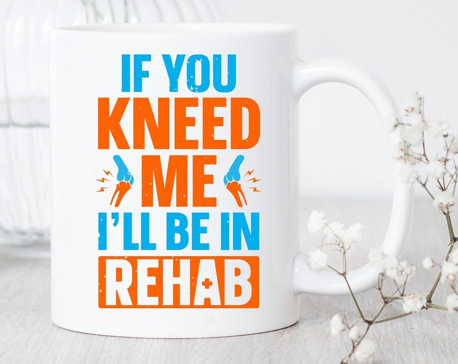 Amazon.com: Knee Replacement Kneed Rehab/Mug/Knee Surgery Survivor Gift ...
