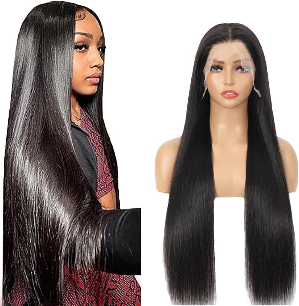 Salharer Parrucca Donna Capelli Veri Umani 13x1 Lace Front Wig Straight ...