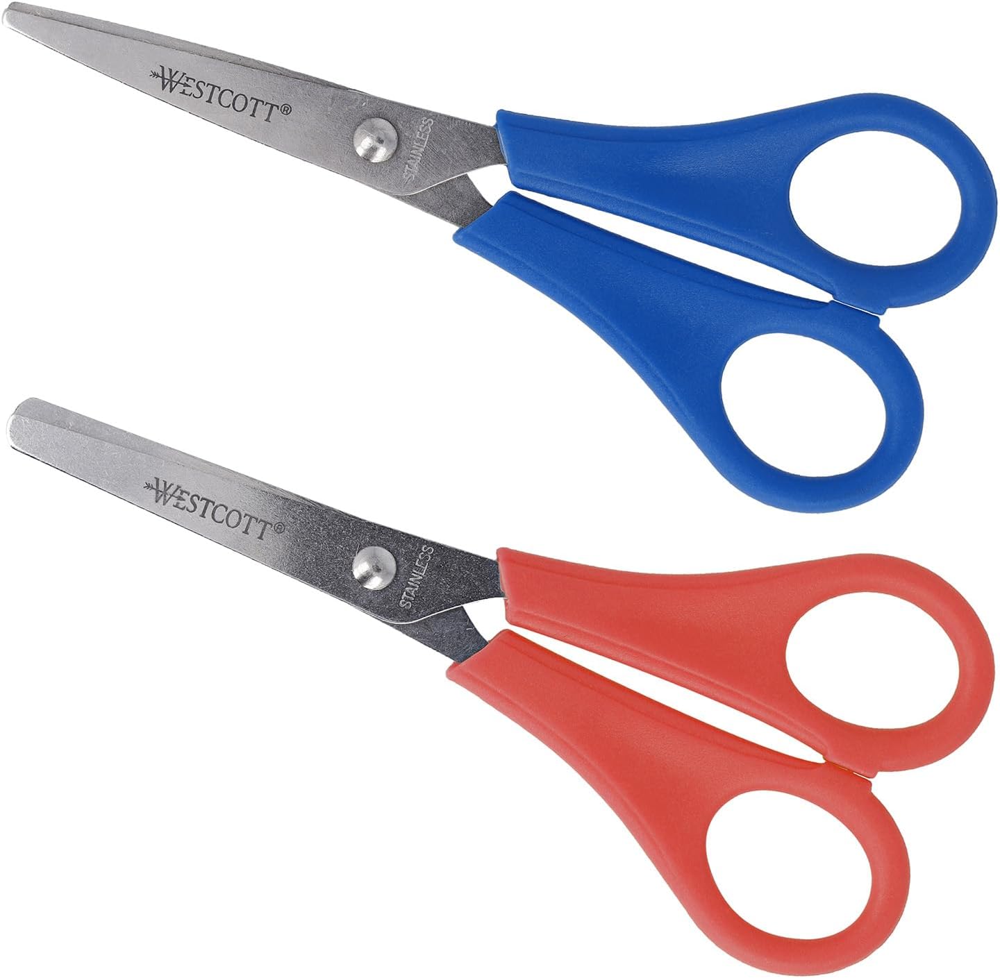 Westcott E-2069 Set 5-Inch Set Kids Scissor with CM-Scale/Blunt/Pointed ...
