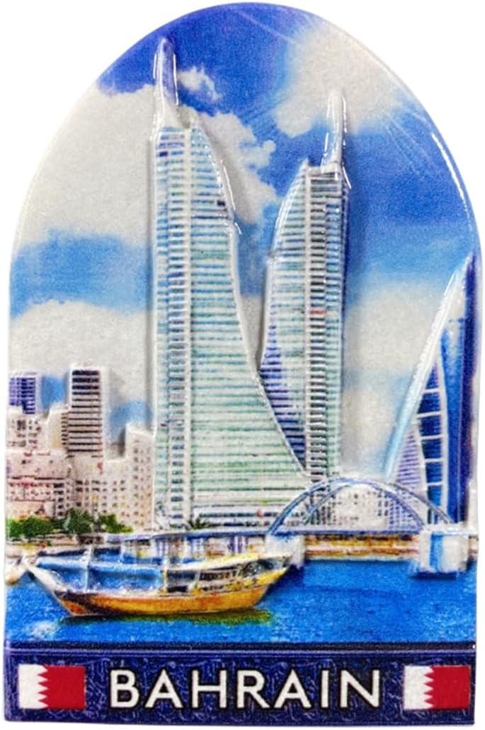 Amazon.com: Bahrain Refrigerator Magnet Travel Souvenir 3D Fridge ...
