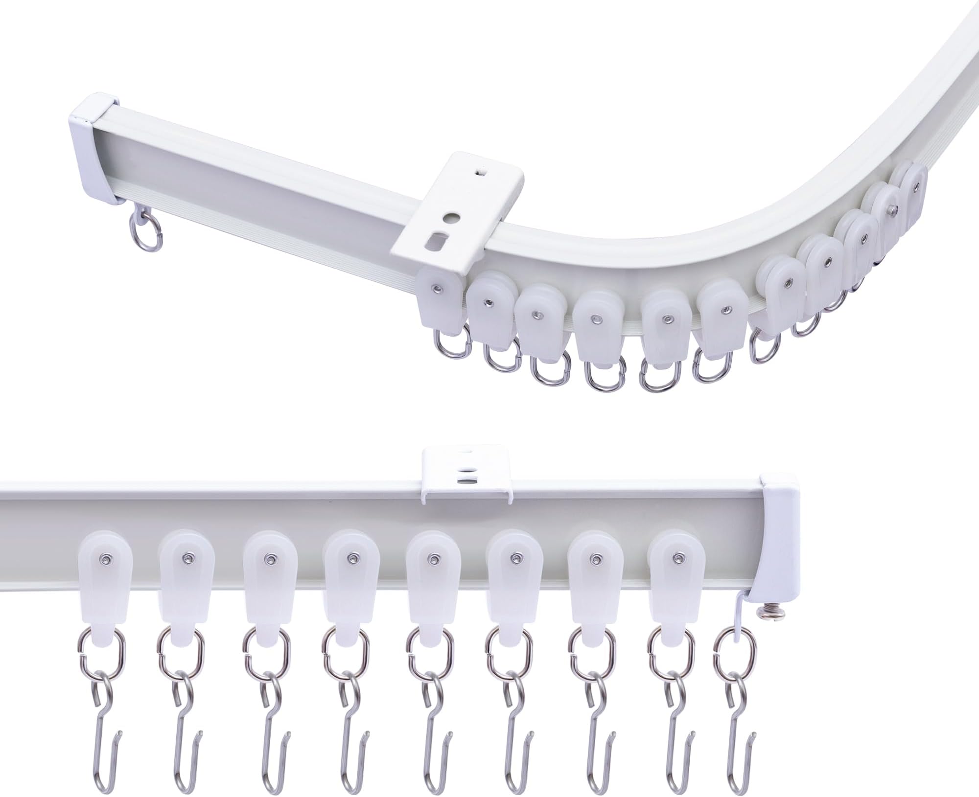 Amazon.com: UrbanRed Flexible Bendable Ceiling Curtain Track, 16.4FT ...