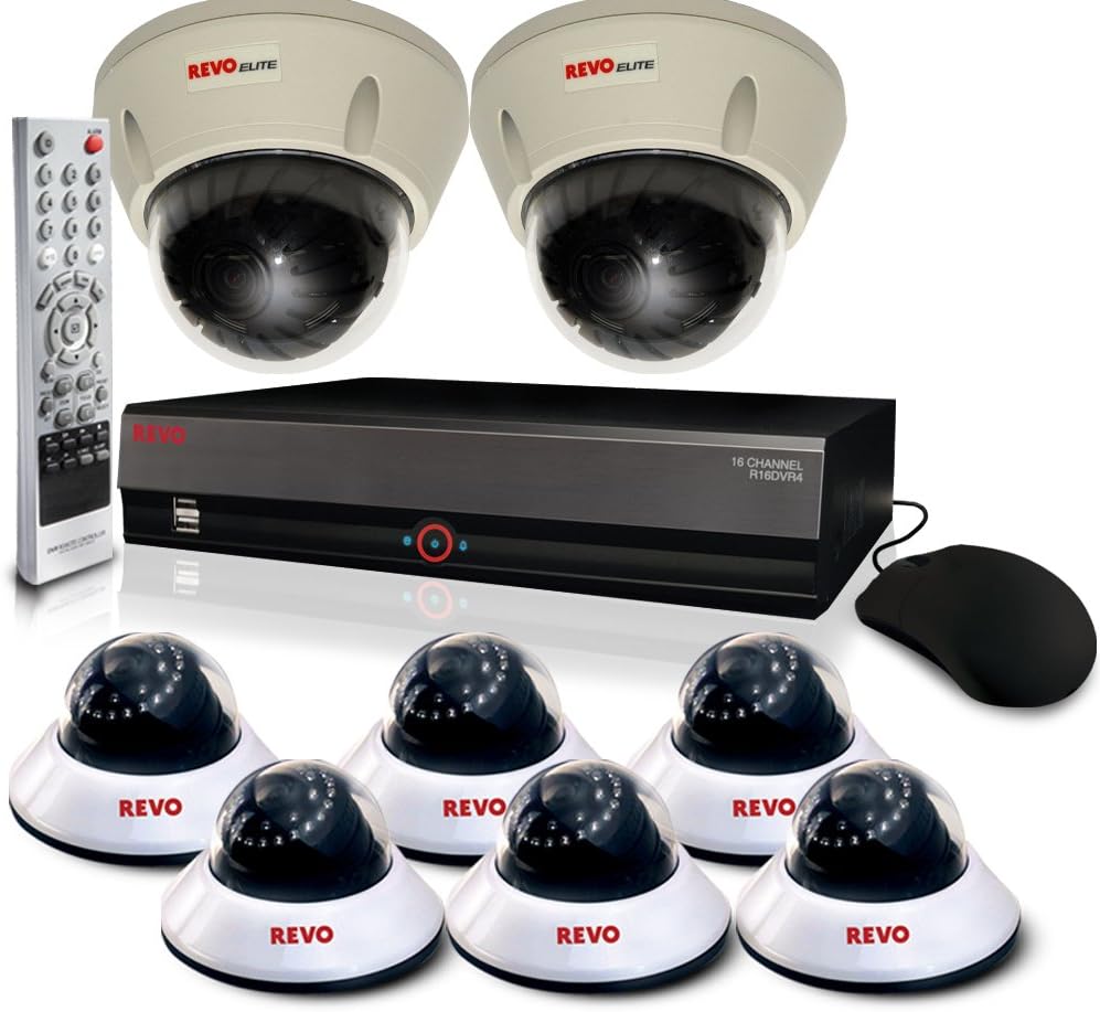 Amazon.com : REVO America RE16BNDL20-4T Surveillance System with 16 ...