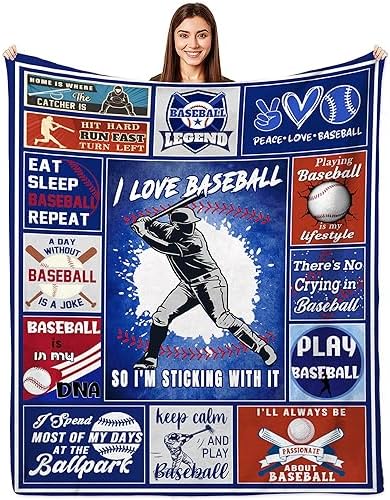 Amazon.com: LVOPZHU Baseball Throw Blanket, Baseball Blanket Gift ...