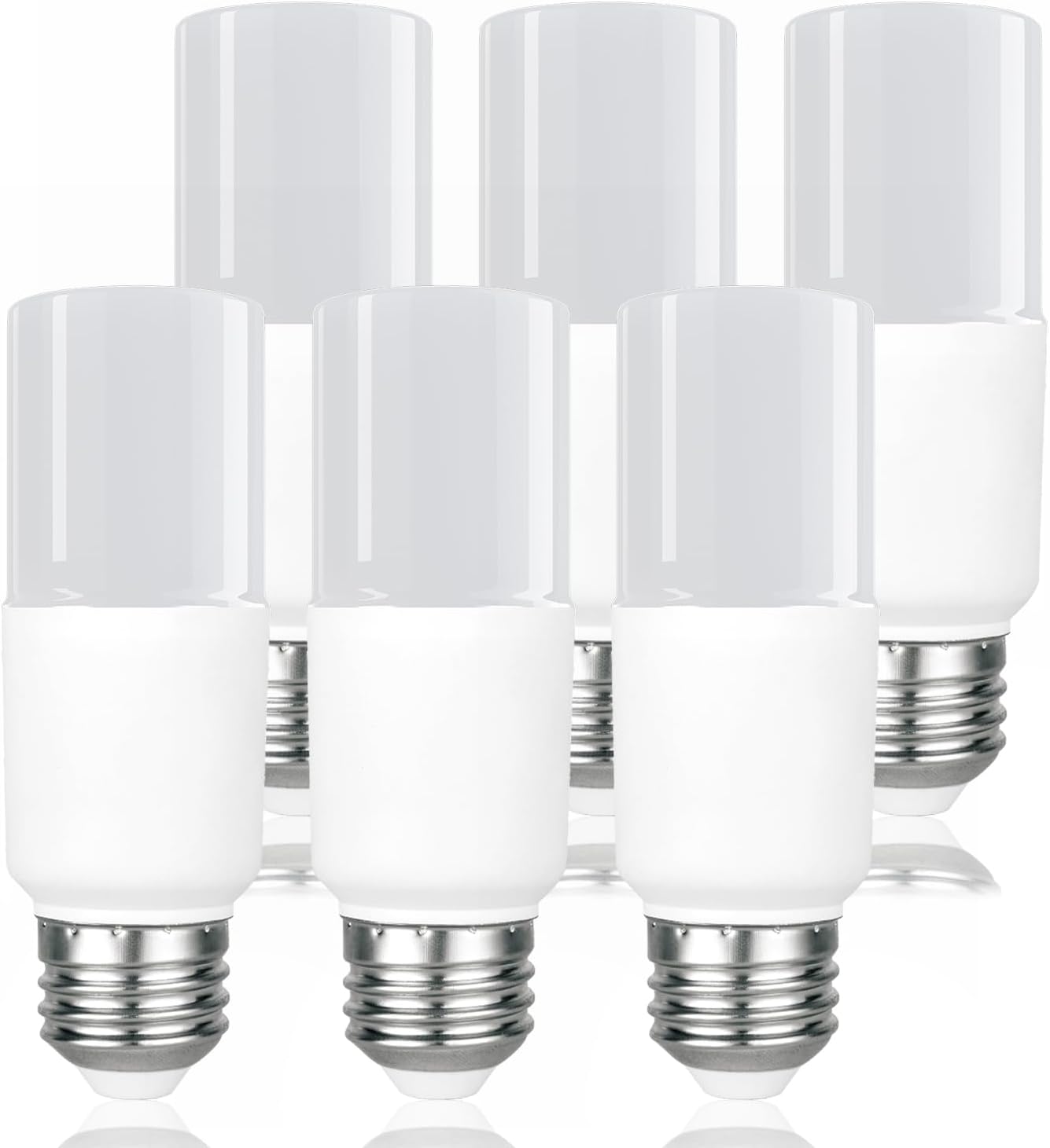 Amazon | 【E26】OKALUMI LED電球 T形タイプ 口金直径26mm 60w/100w形相当 昼白色 1099ルーメン (6.7W) 一般電球・T形タイプ 密閉器具対応 6個 ...