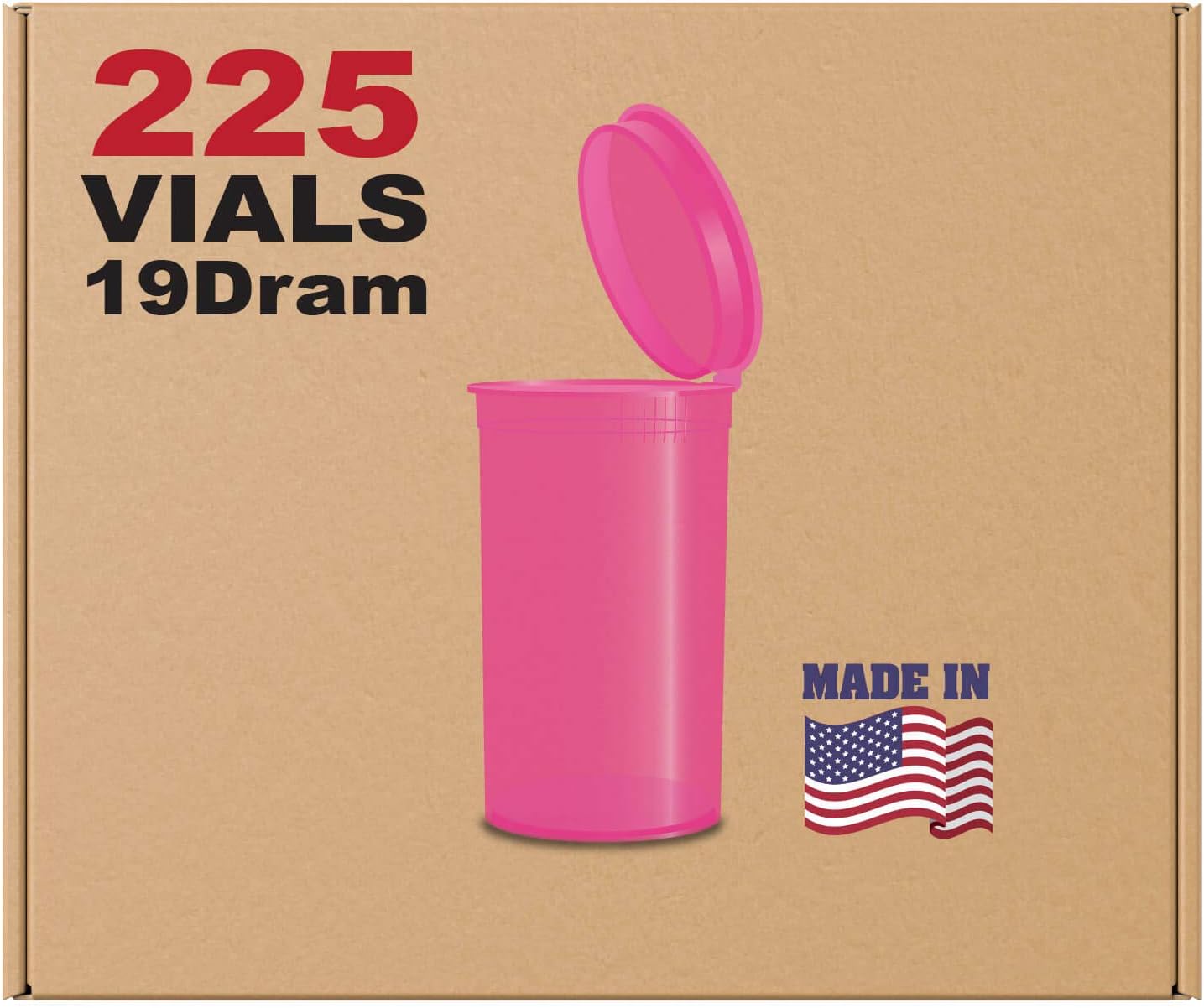 Amazon.com: W Gallery 225 Translucent Pink Vials - 19 DRAM Pop Top ...