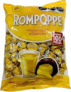 Rompoppe Chocolate Relleno Sabor Rompope 100 pzs de la Rosa : Amazon ...