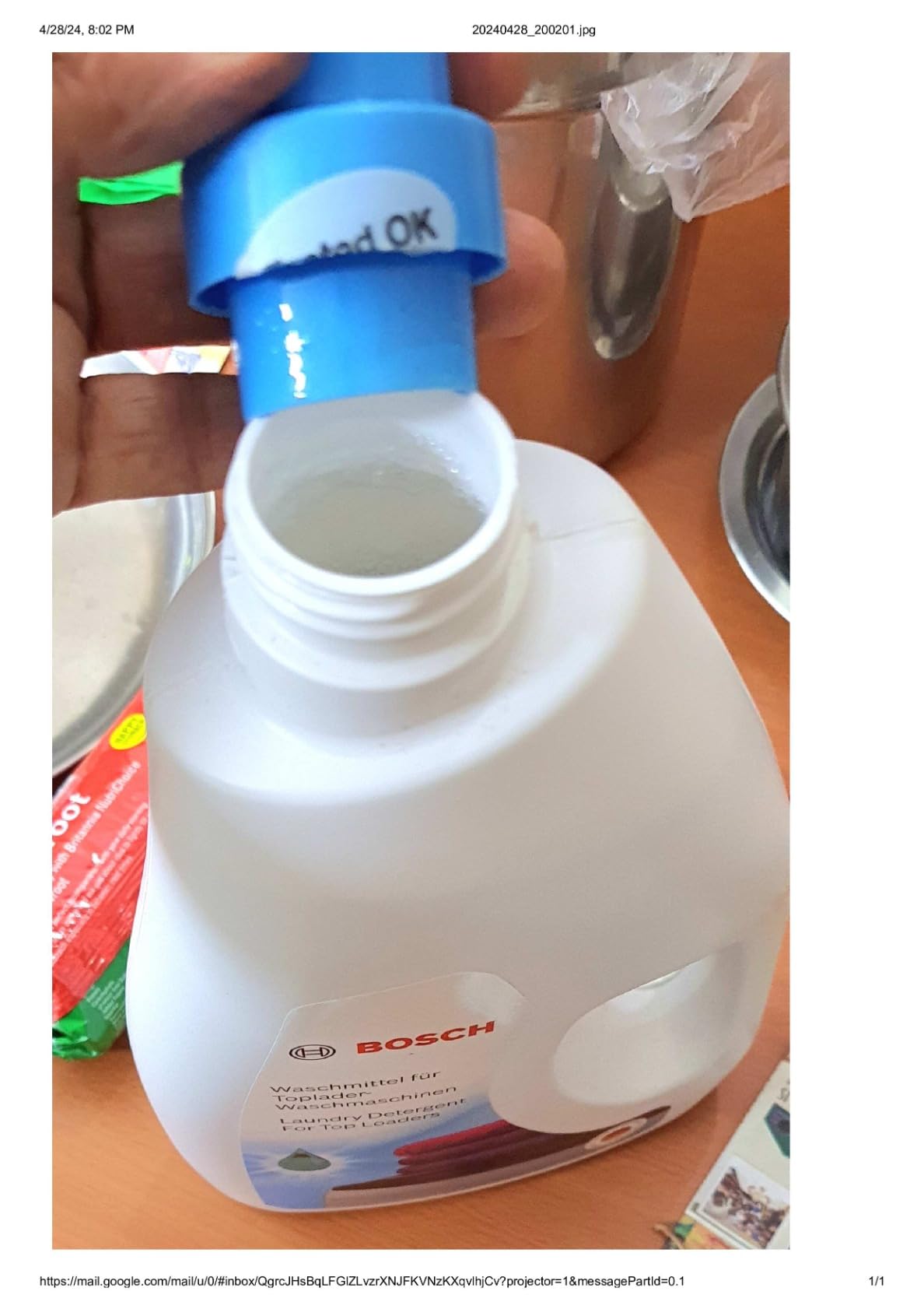 Bosch Top Load Washing Machine Liquid Detergent - 1.8 L : Amazon.in ...