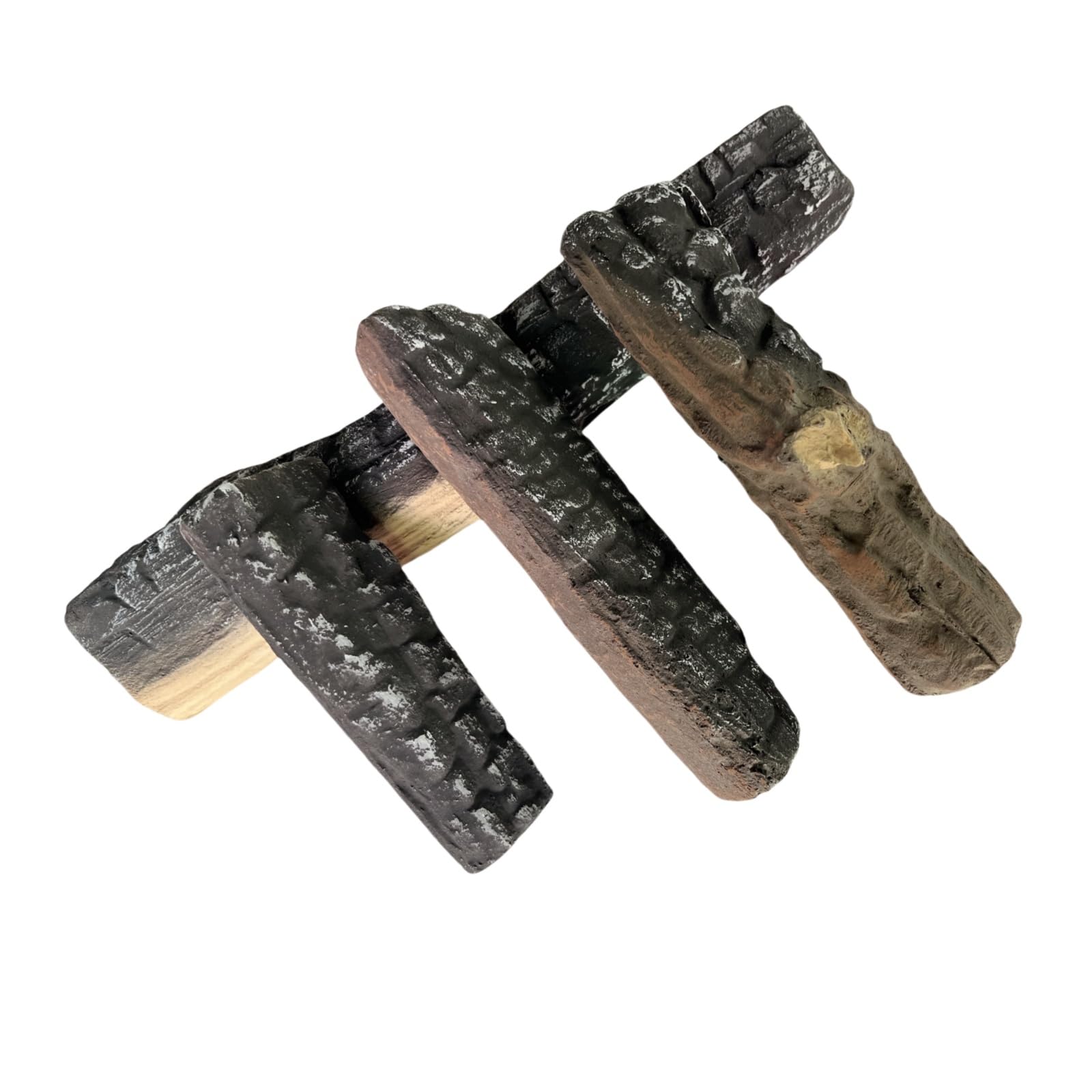 Amazon.com : 4pcs Small Gas Fireplace Logs Set of Ceramic Wood Logs for ...