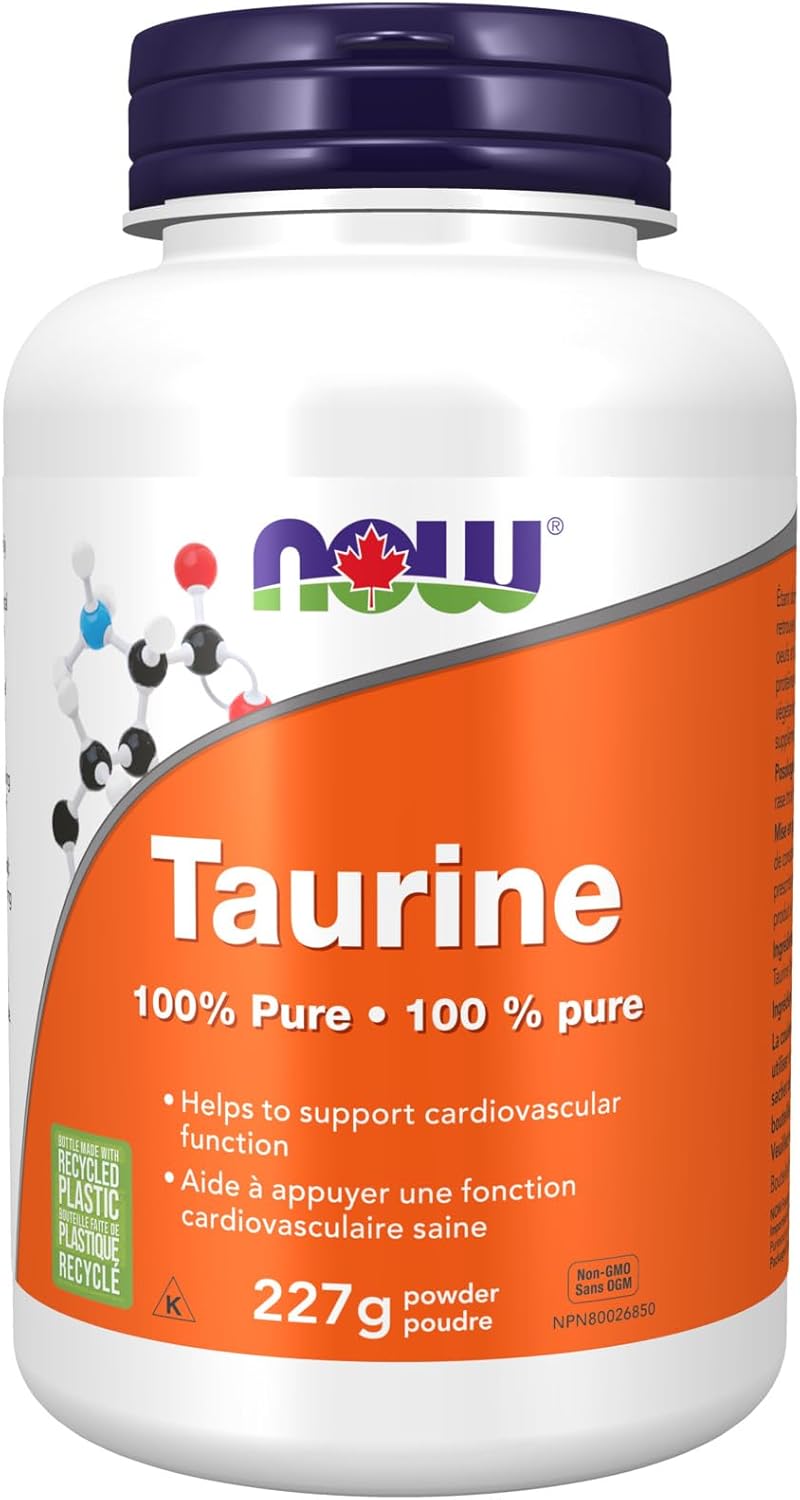 NOW Supplements, Taurine Pure Powder, Nervous System Health, Amino Acid ...