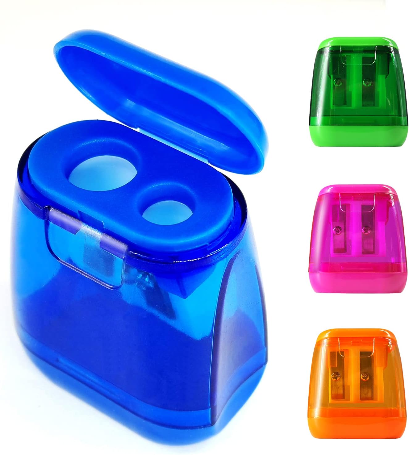 Amazon.com : KIDMEN Manual Pencil Sharpeners,2 Holes Compact Sharpener ...