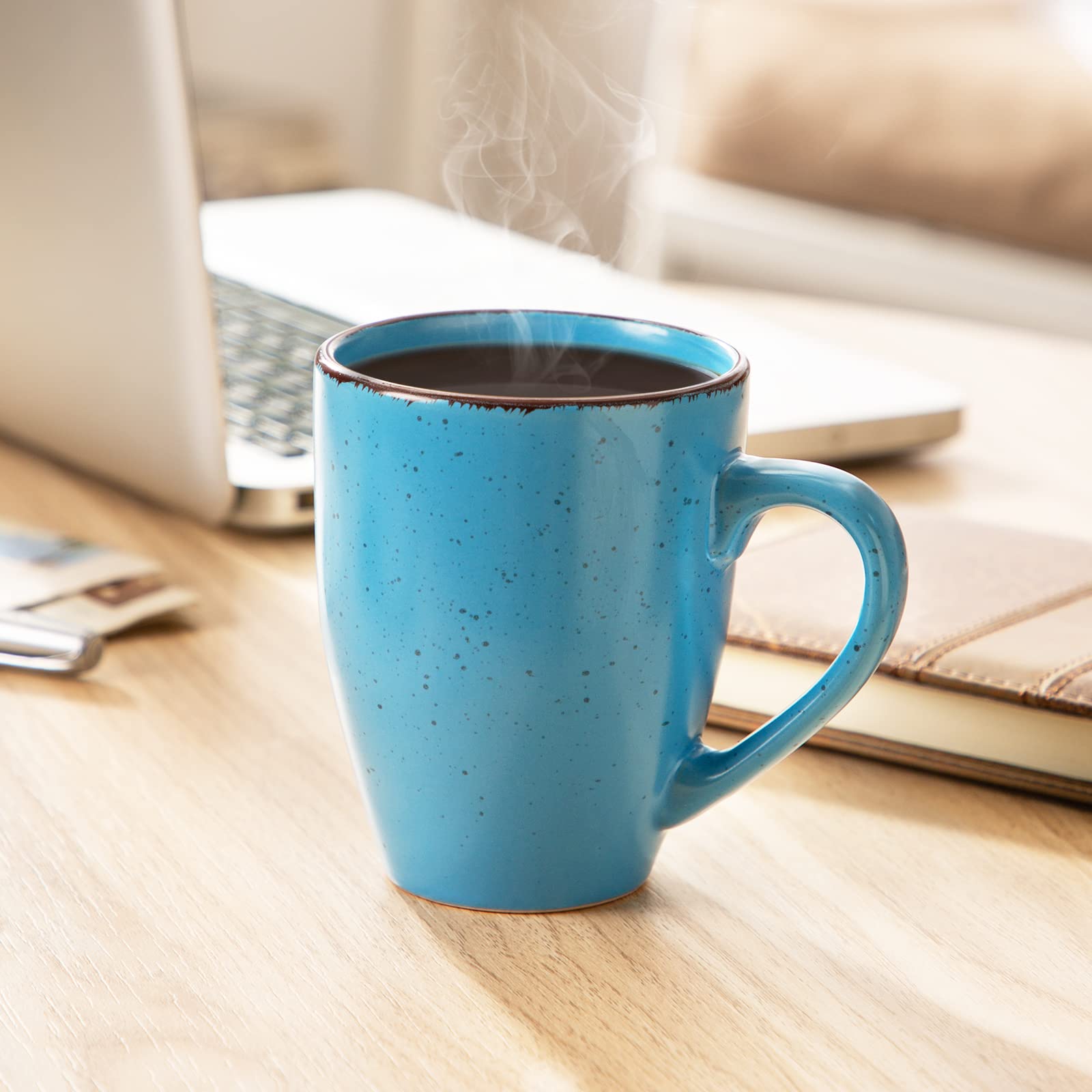 vancasso Moda 12 oz Coffee Mugs Set of 6, Ceramic Coffee Cups for ...