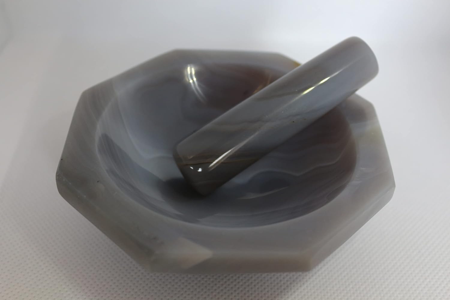 Amazon.com: LAB4US Agate Mortar and Pestle Set ID 65mm Natural Agate ...