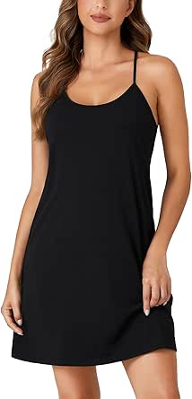 KIFOVEN Women’s Sleeveless Nightgown Spaghetti Straps Cotton Chemise ...