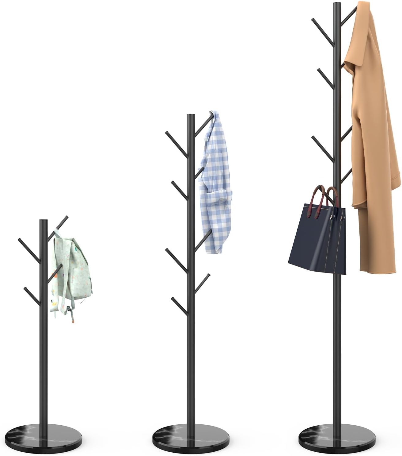 Amazon.com: Heavy Duty Coat Rack with Natural Marble Base, Freestanding ...