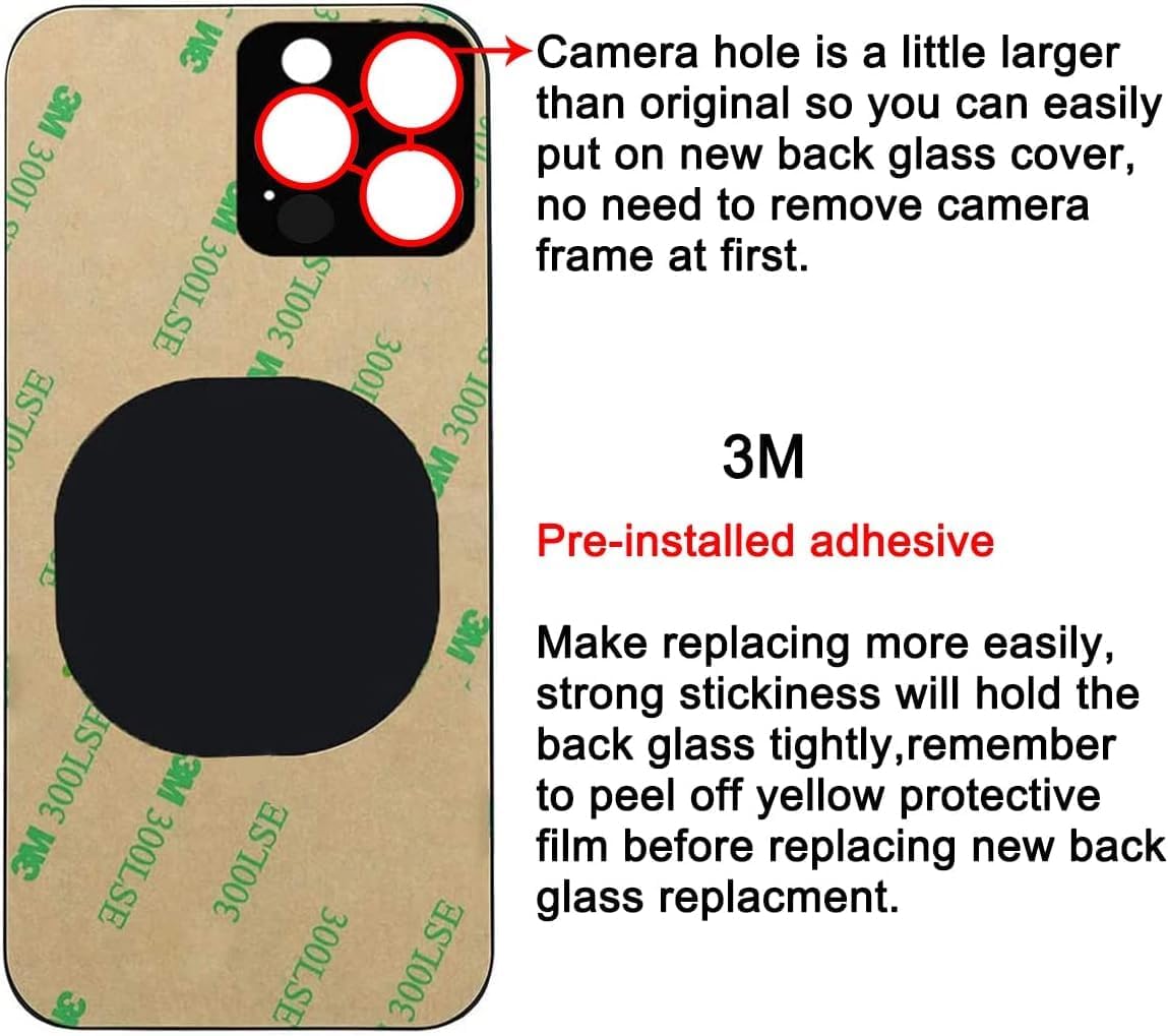 Original Back Glass Replacement for iPhone 12 Pro Max All Carriers with ...