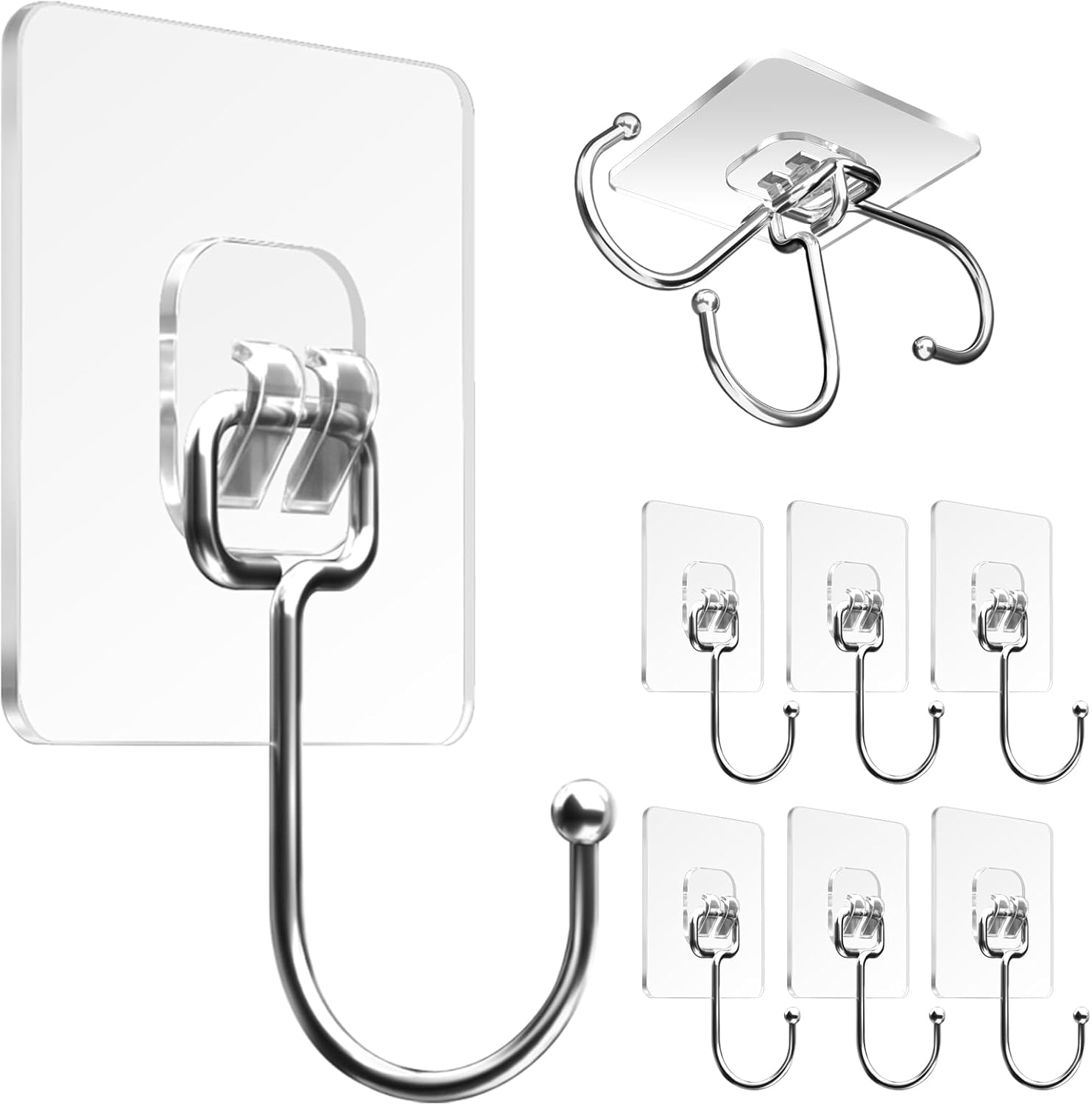 Amazon.com: Large Adhesive Hooks for Hanging Heavy Duty Wall Hooks 22 ...
