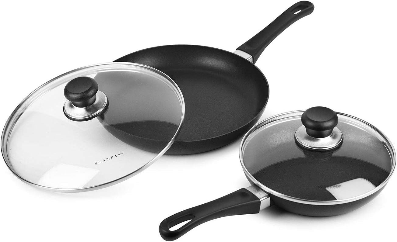 Amazon.com: Scanpan Classic Nonstick Fry Pan Skillet Set with Lids (8 ...