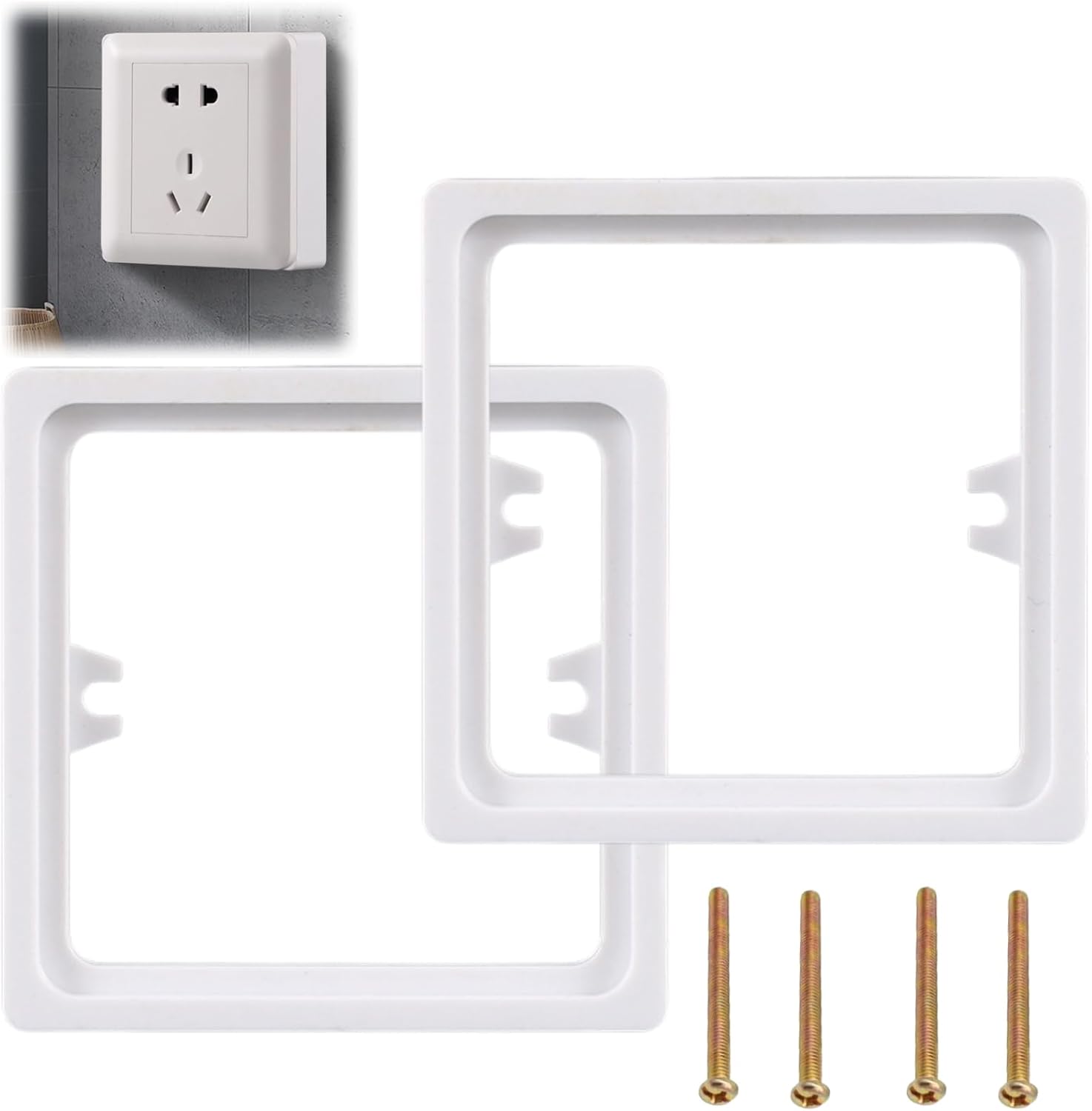 2PCS White Light Switch Spacer,Socket Spacer,86-Type Pattress Box ...