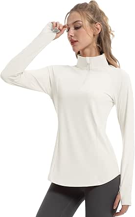 Amazon.com: FKEEP Women's Sun Shirts Long Sleeve Athletic Jackets UPF 50+ Top with Thumb Holes ...