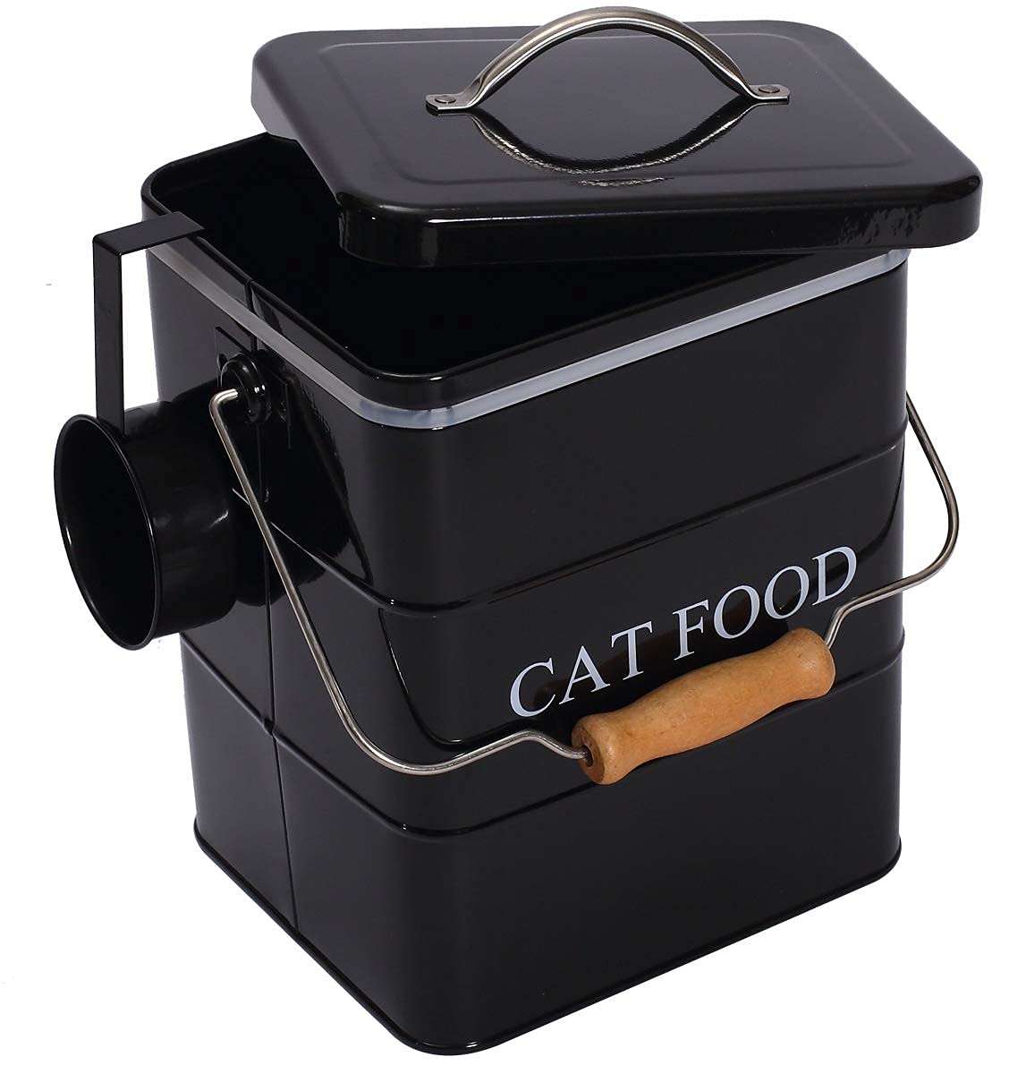 Amazon.com: Cat Food Treat Storage Container with lid scoop included ...