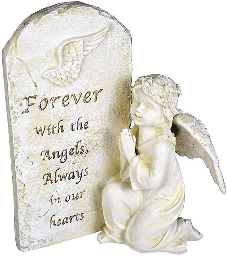 Memorial Graveside Peaceful Angel Plaque Sculpture Grave Garden ...