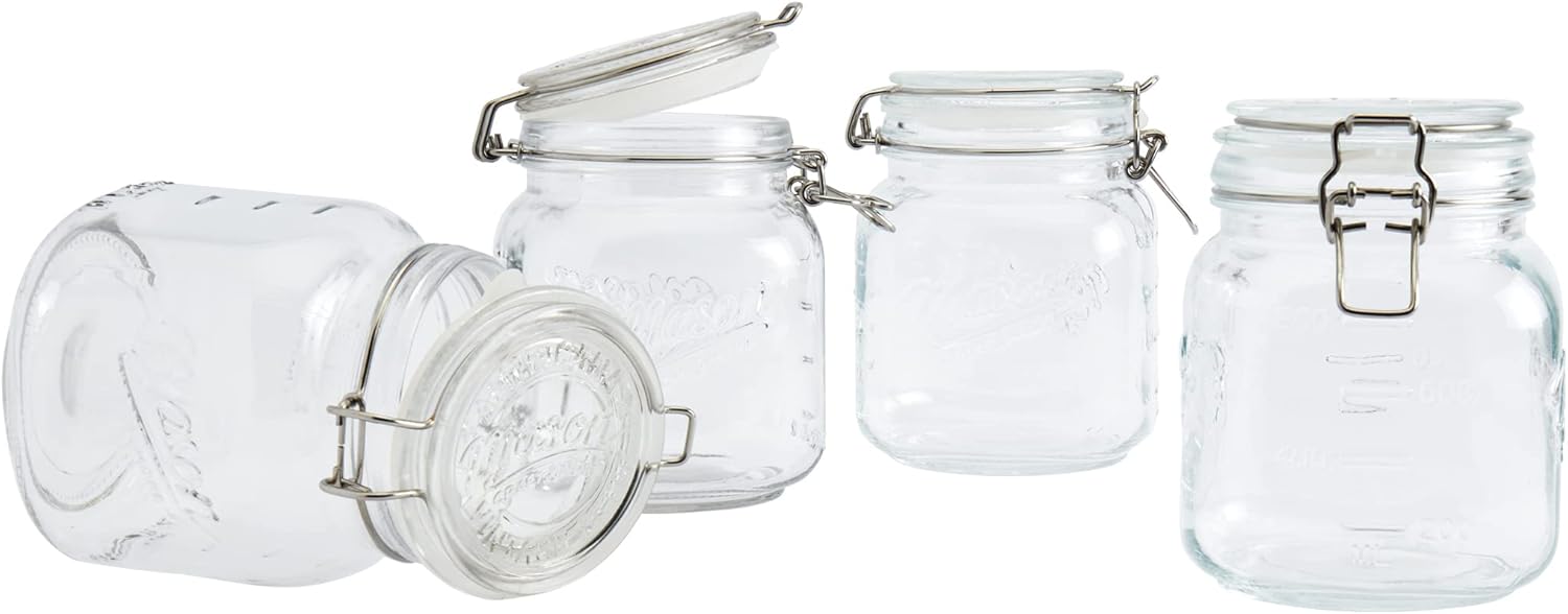 Amazon.com: Mason Craft & More Airtight Kitchen Food Storage Clear ...