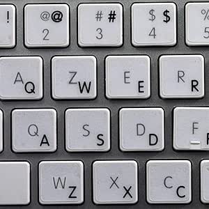 Amazon.com: APPLE ENGLISH KEYBOARD LABELS LAYOUT WITH BLACK LETTERING ...