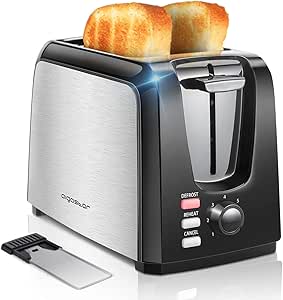Amazon.com: Aigostar Toaster 2 Slice Waffle Maker Wide Slots Best Rated ...