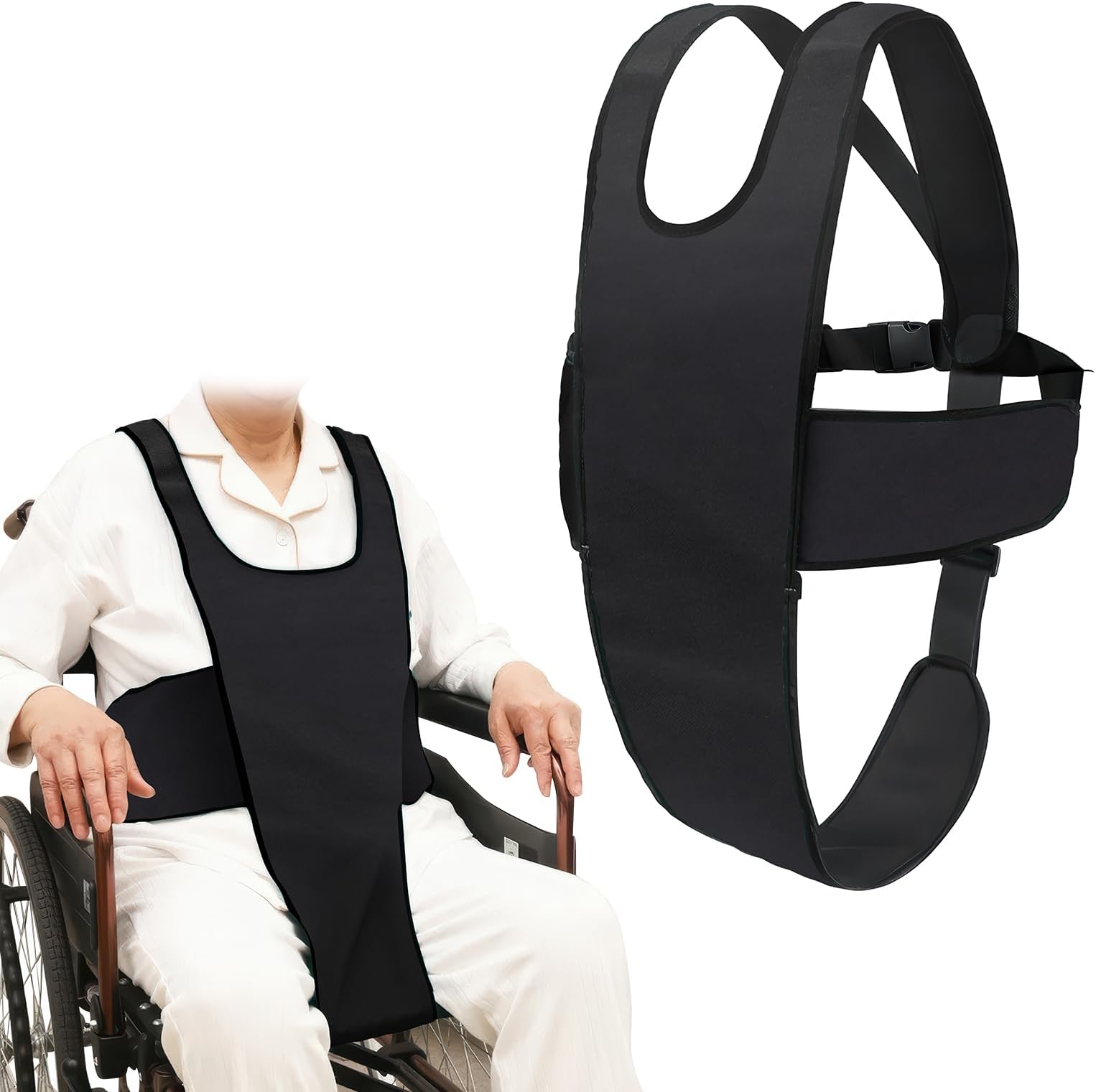 Amazon.com: Threlaco Wheelchair Seat Belt for Adults Wheelchair Chest ...