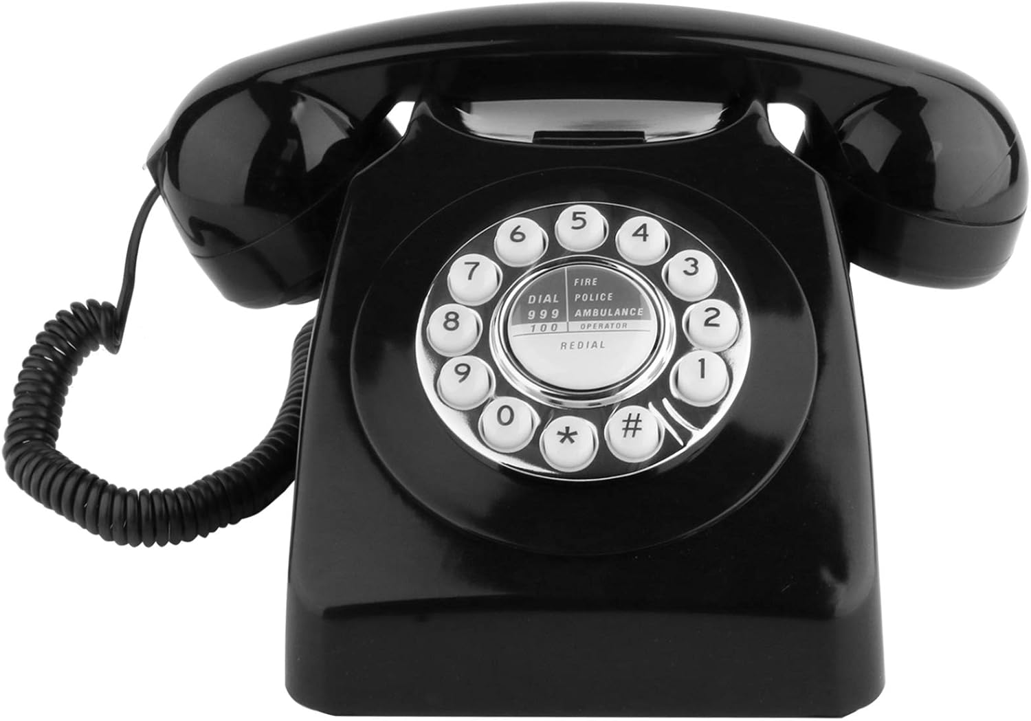 Sangyn Classic Retro Telephone Vintage Style Cord Phone with Push ...