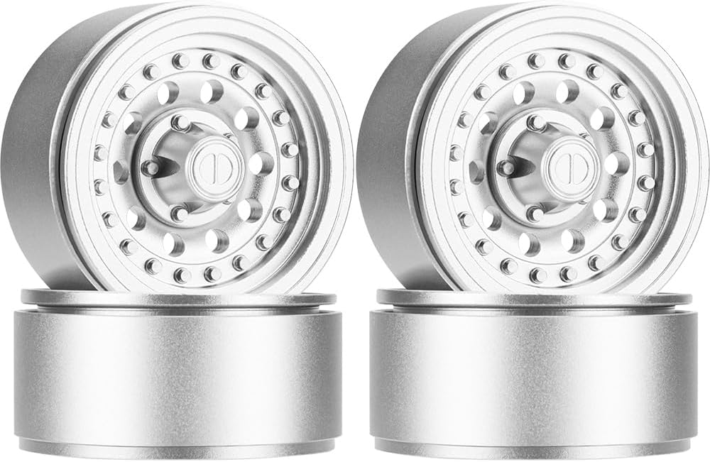 Amazon.com: GLOBACT 1.9 Beadlock Wheel RC Wheel Rim Set Wheel Hub ...