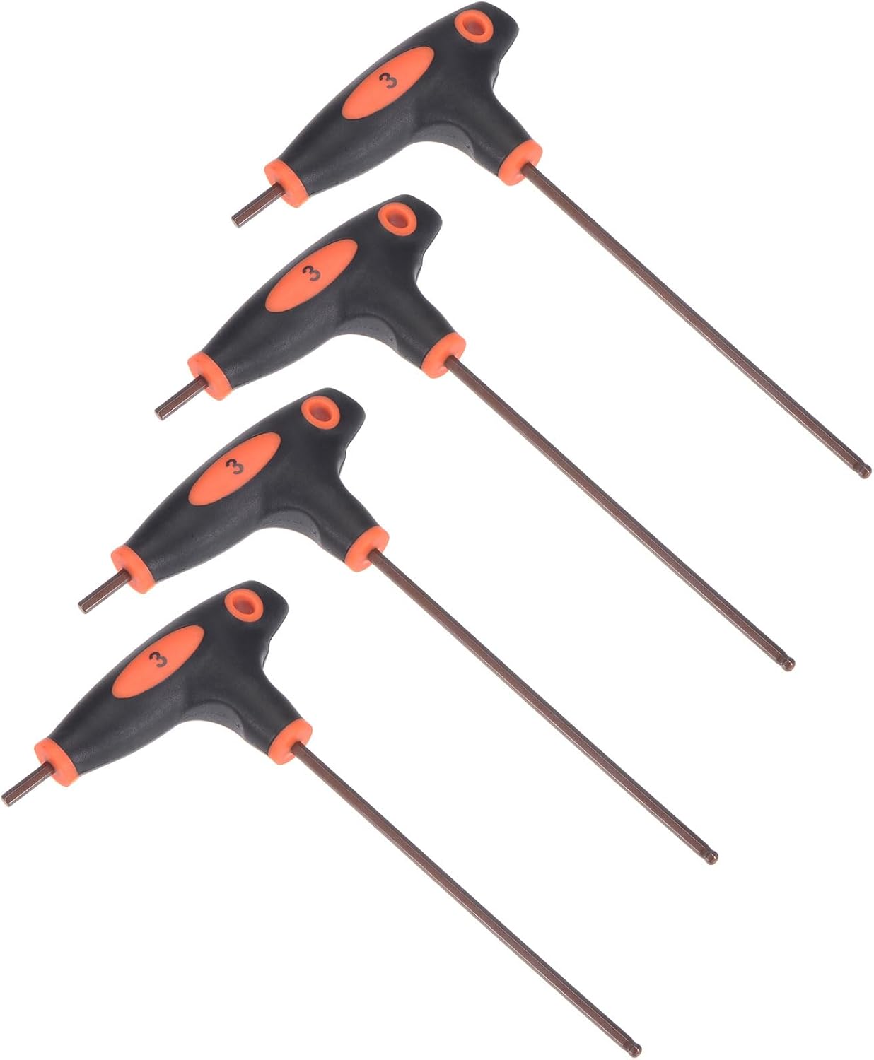 CoCud T-Handle Ball End Hex Key, 3mm Hex, S2 Steel Metric T-Key Wrench ...