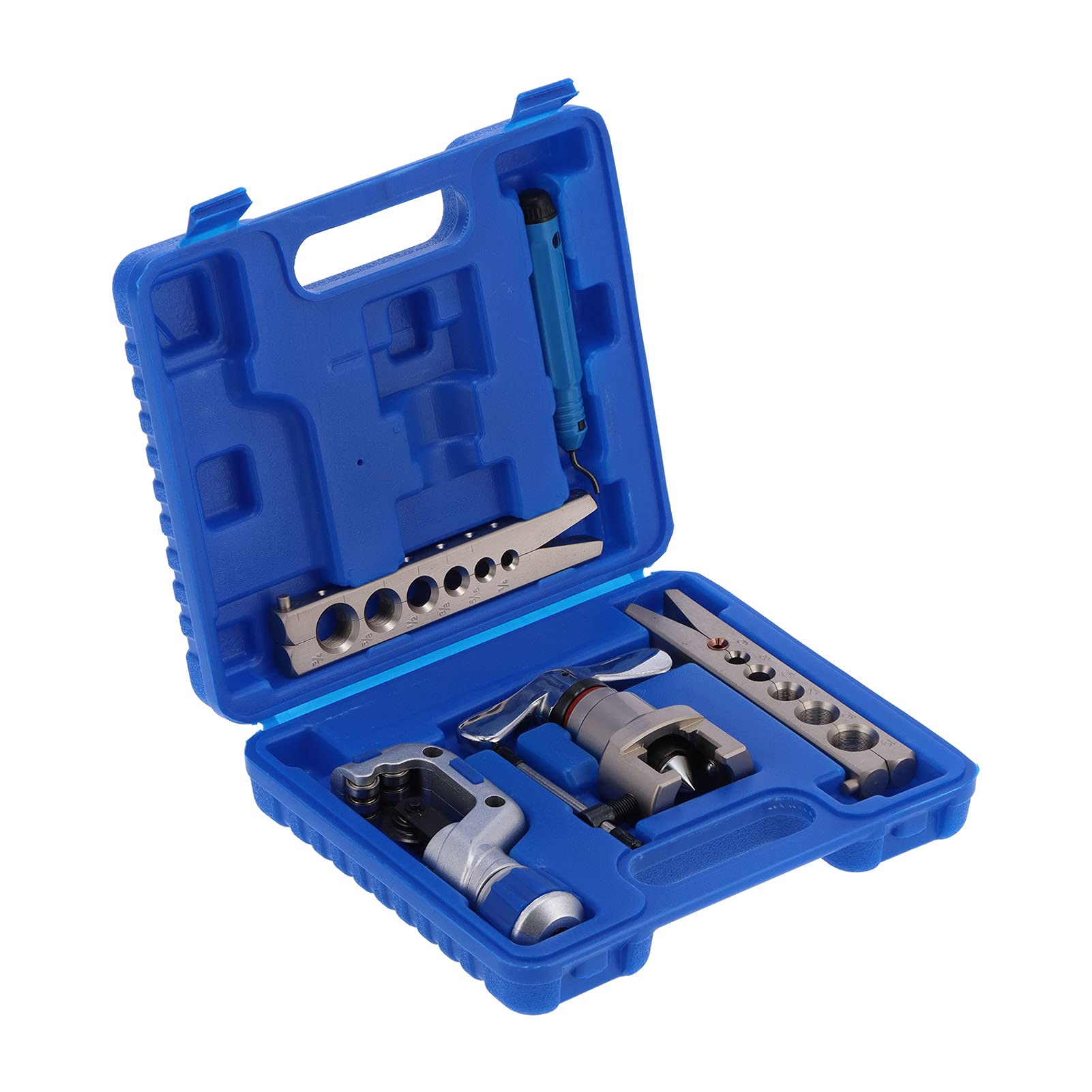 Amazon.co.jp: Vomeko 偏心フレアリングツールセットとチューブカッターキット、1/4-3/4 インチ冷凍 HVAC 45 度ヘビーデューティ用油圧チューブフレアキット ...