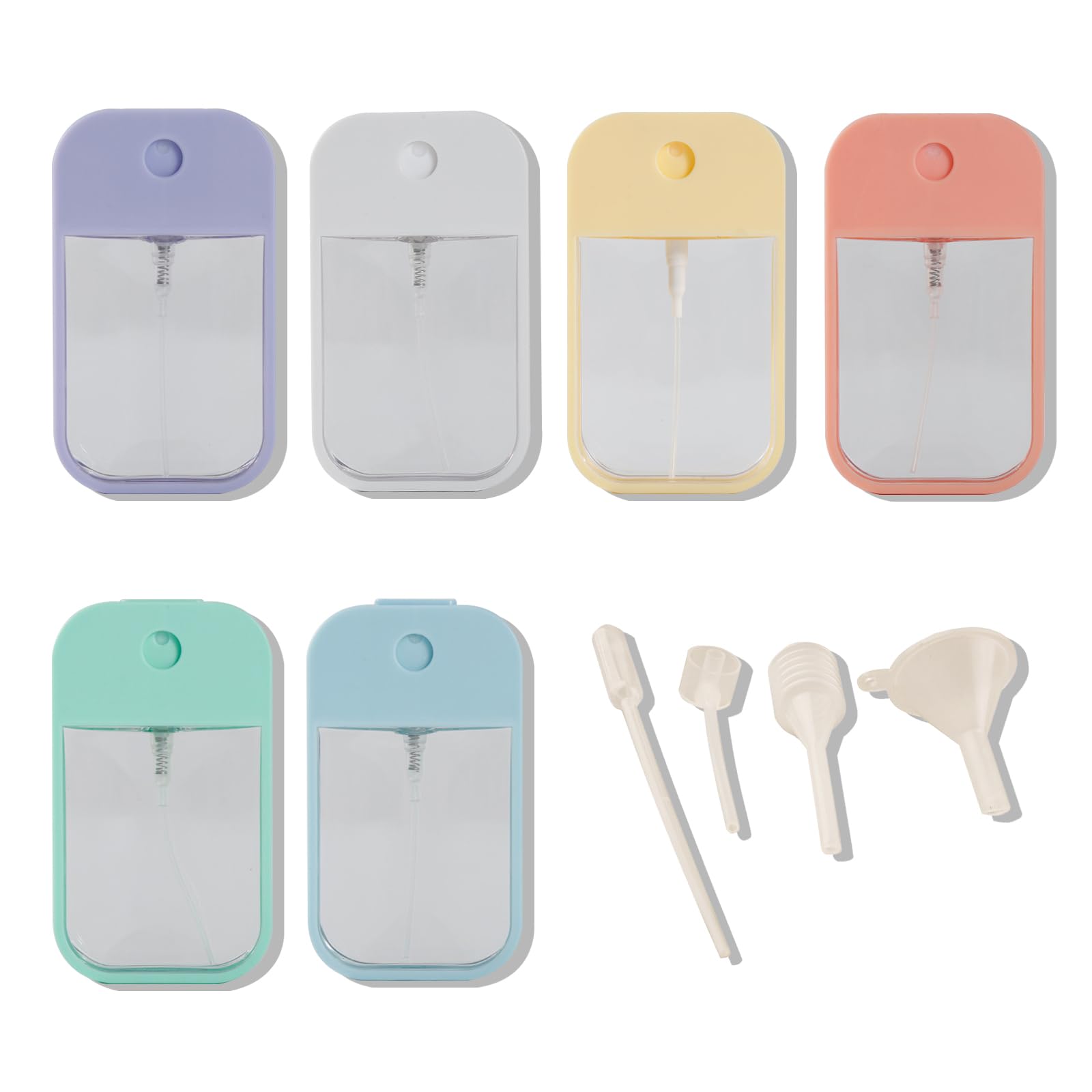 Eowppue 6-Pack Travel-Friendly Spray Bottle Set Refillable Cosmetic ...