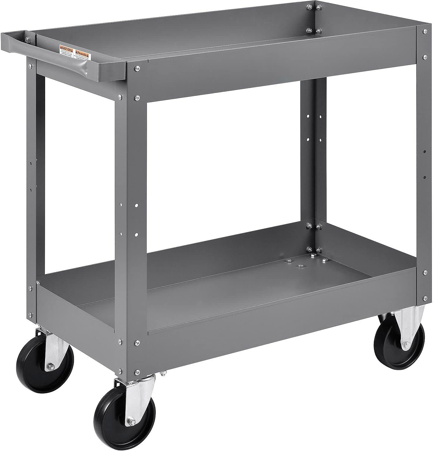 Amazon.com: Global Industrial 2 Shelf Deep Tray Steel Stock Cart, 500 ...