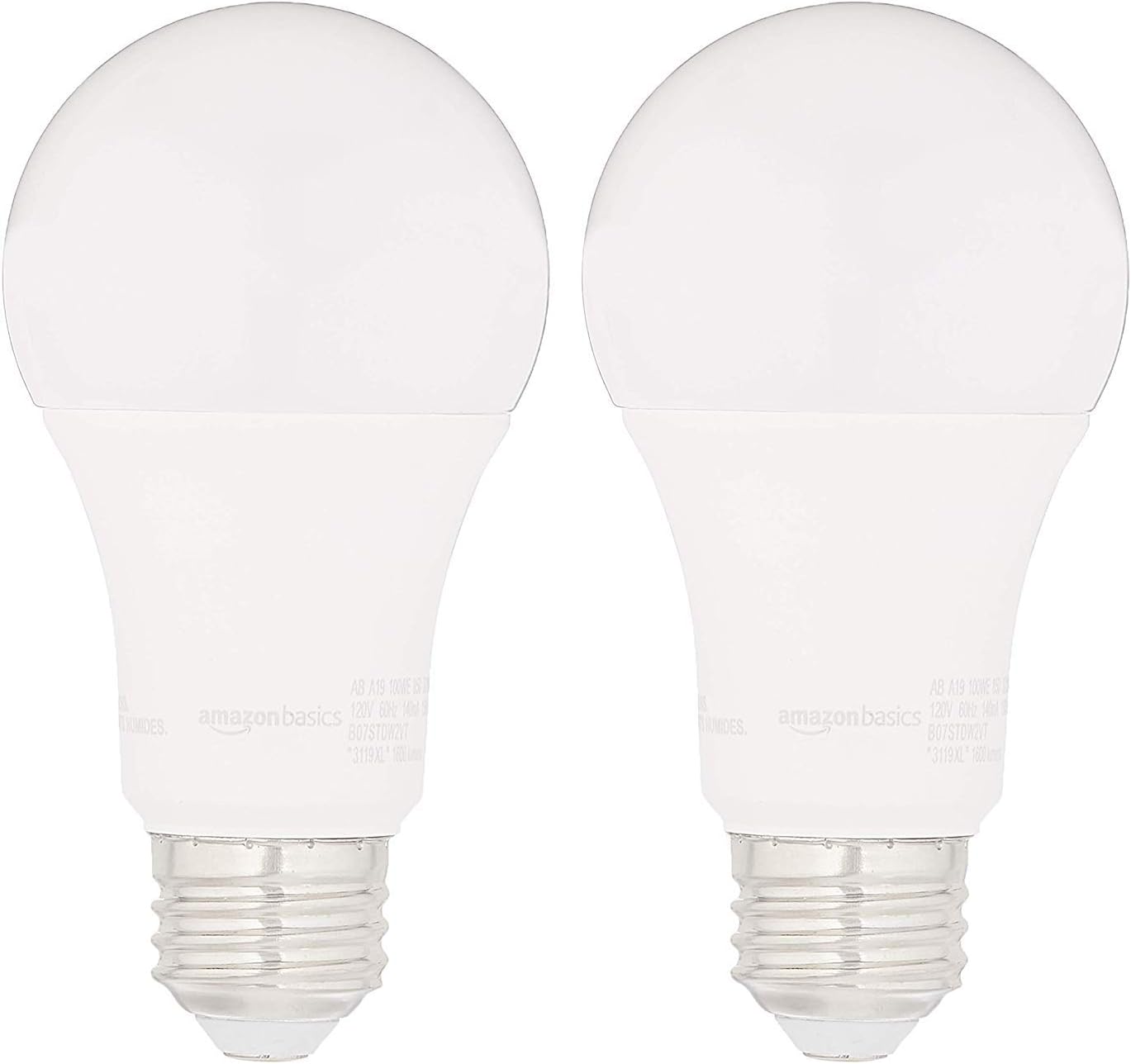 Amazon Basics 15 W Equivalent, Daylight White, Dimmable, 10,000 Hour ...