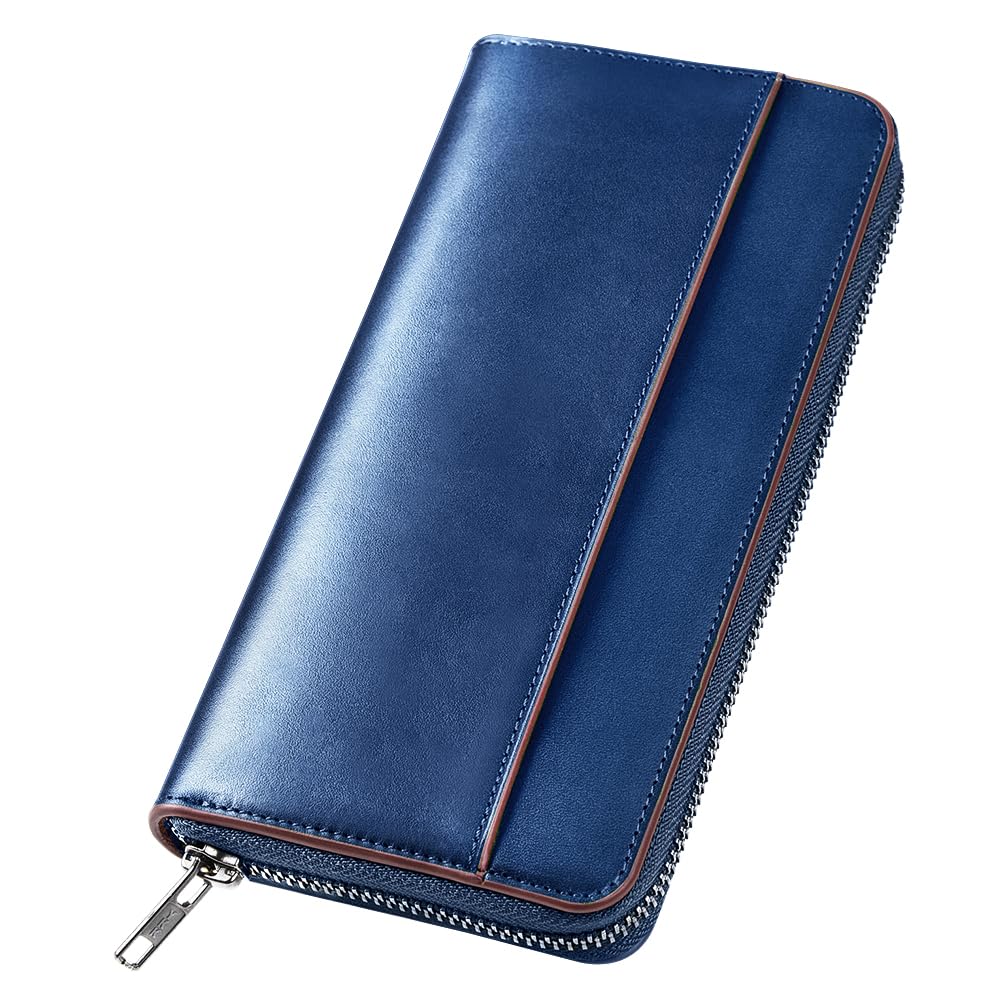 Amazon.com: Matakul LONG WALLET,Leather Wallet, Long Zippered Pouch ...