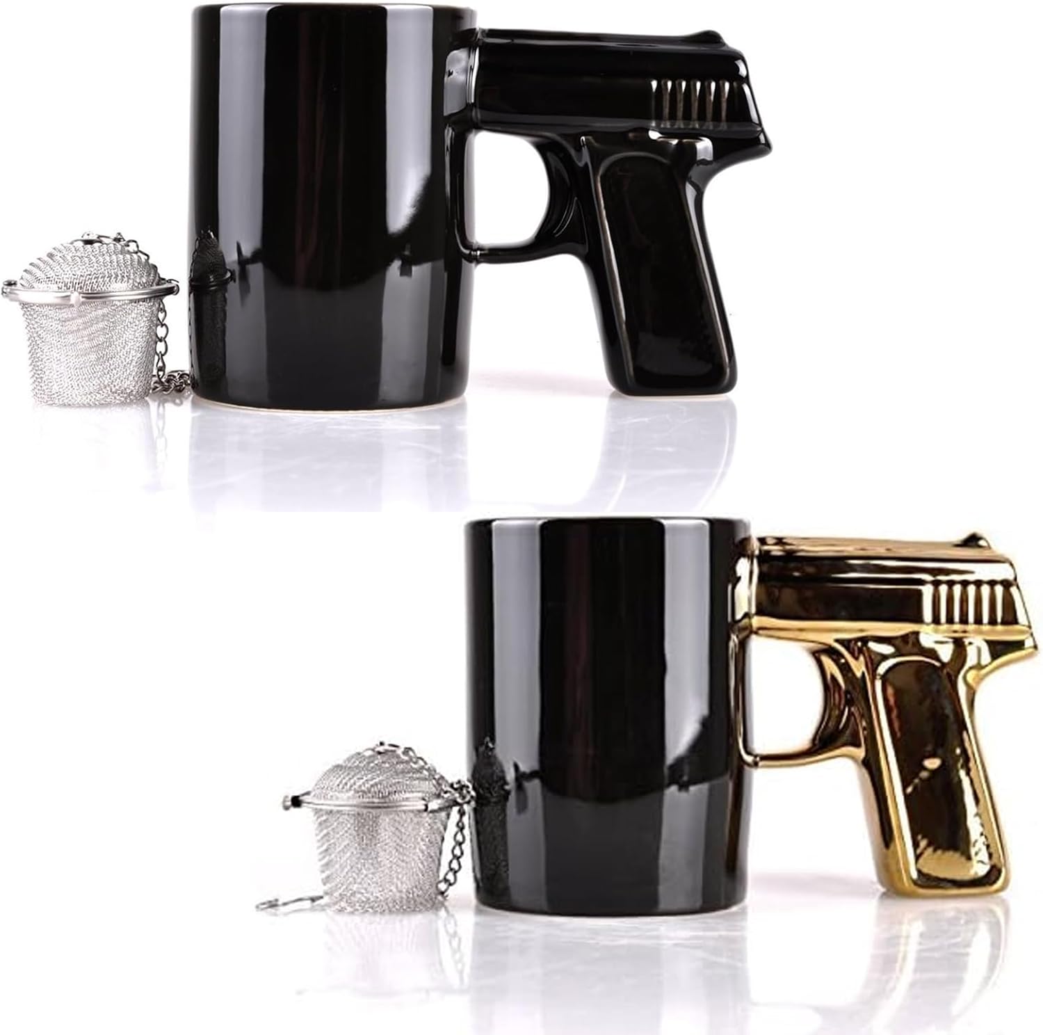 Amazon.com: 2 Pack Ceramic Coffee Mug Distinctive Gun-Inspired, Perfect ...