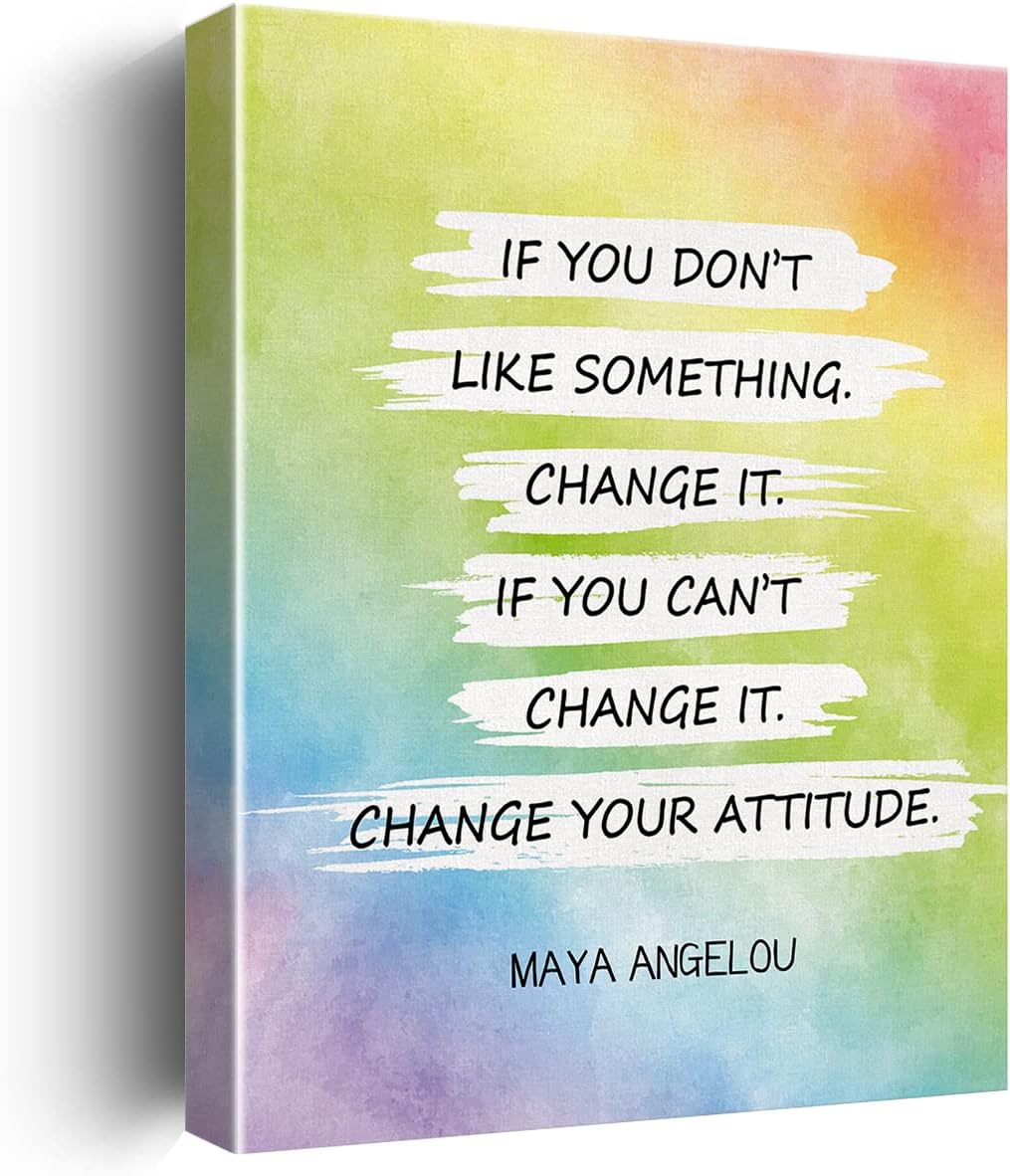 Amazon.com: Inspirational Maya Angelou Quote Wall Art Decor Canvas ...